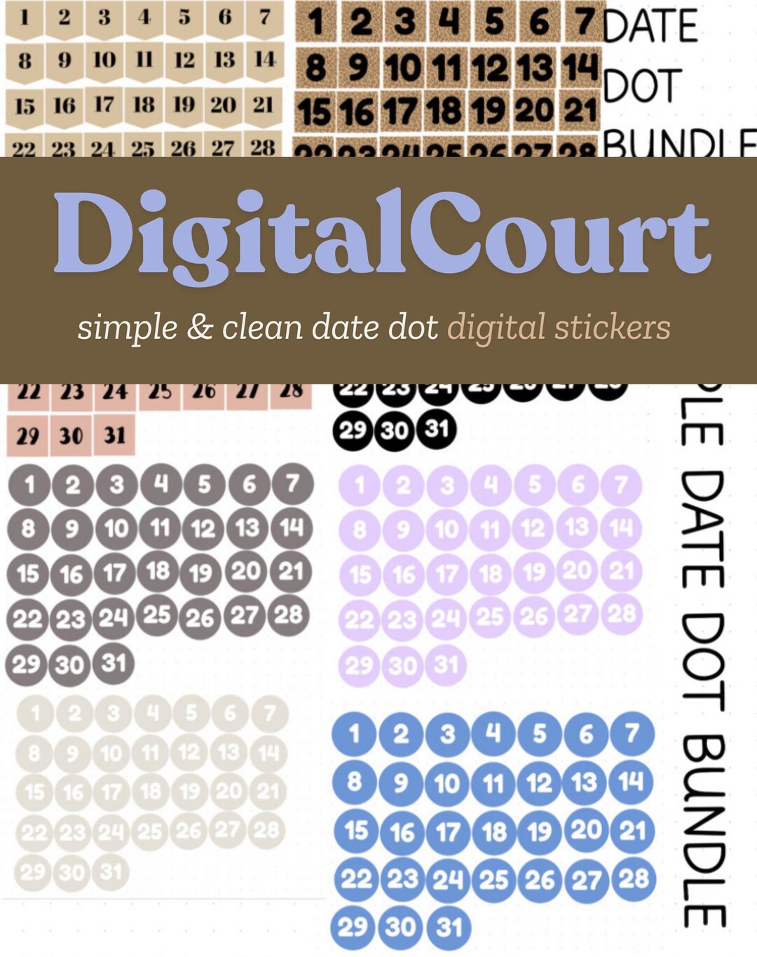 Date Dot Bundle: Simple - Etsy