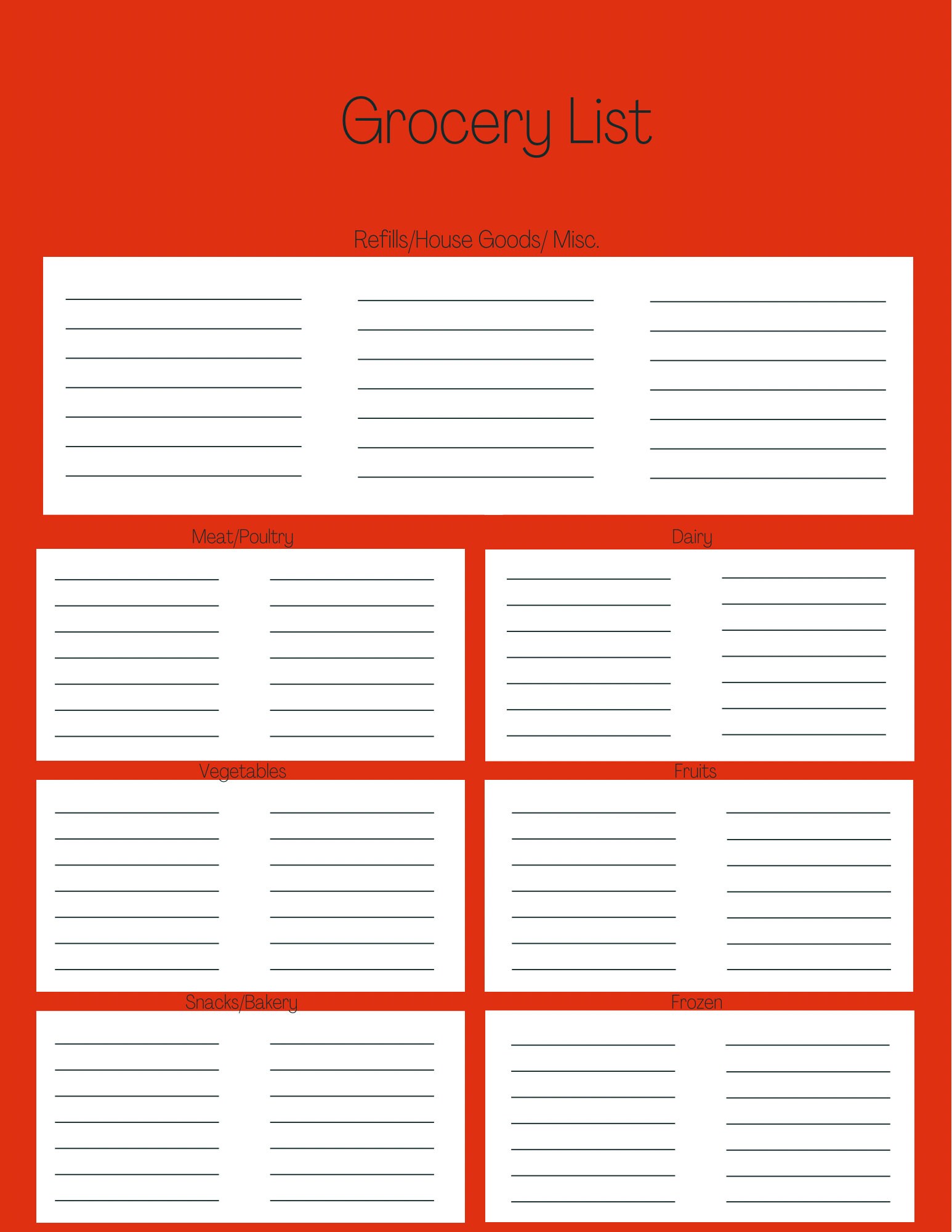 Digital Grocery List Bundle - Etsy