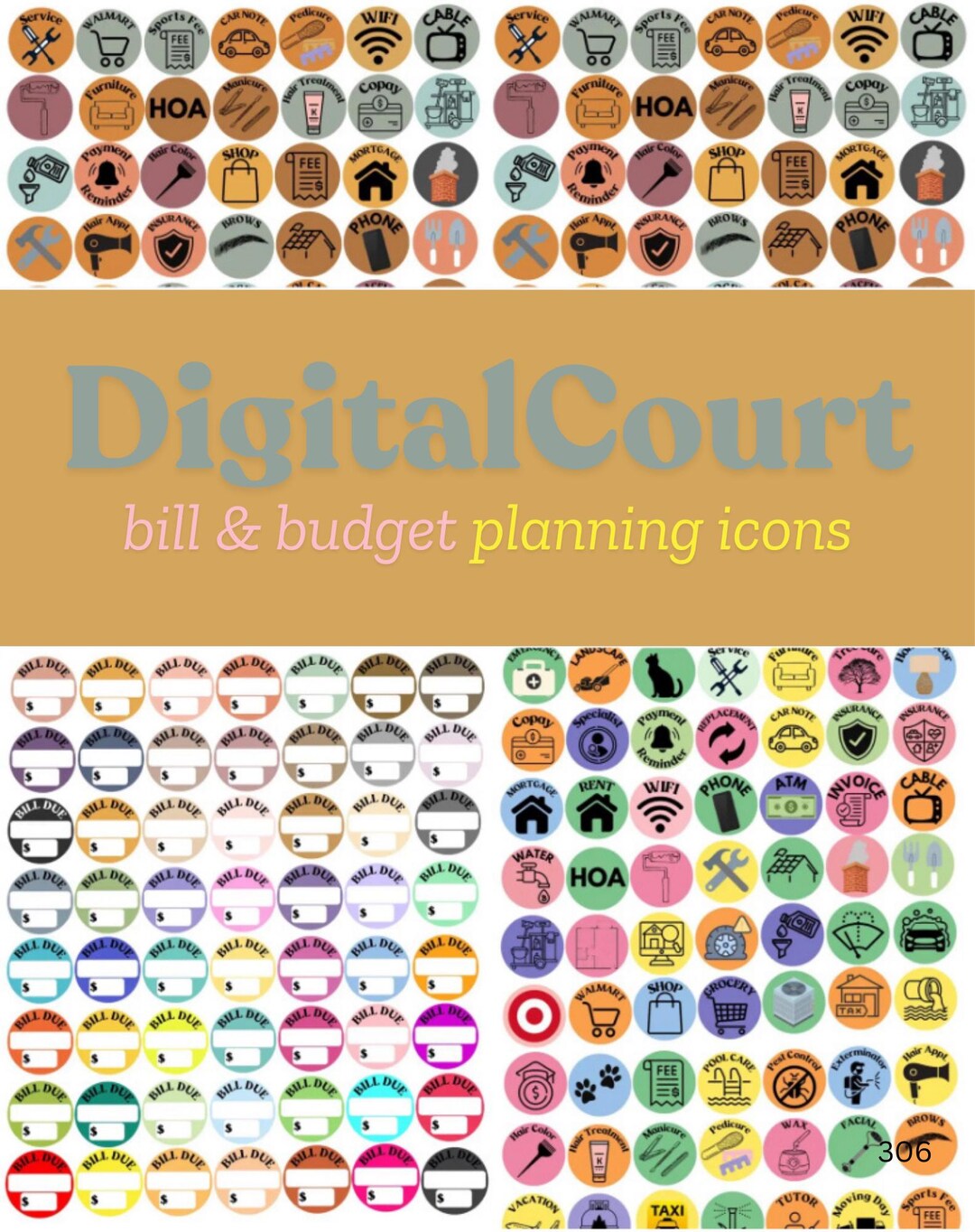 Bill & Budget Icons - Etsy