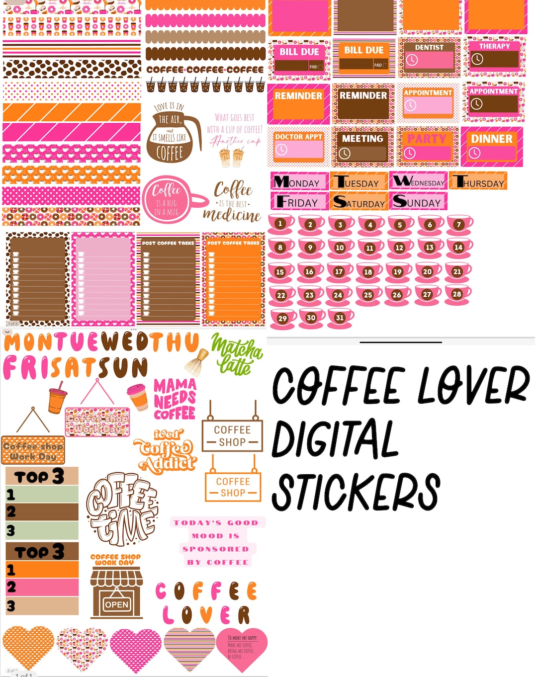 Coffee Lovers Stickers - Etsy