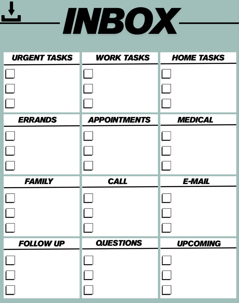 Inbox Planning - Etsy