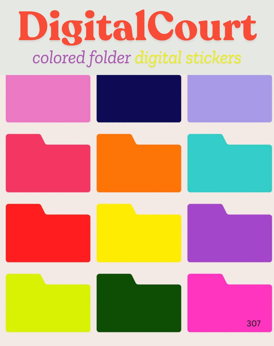 Rainbow Folders - Etsy