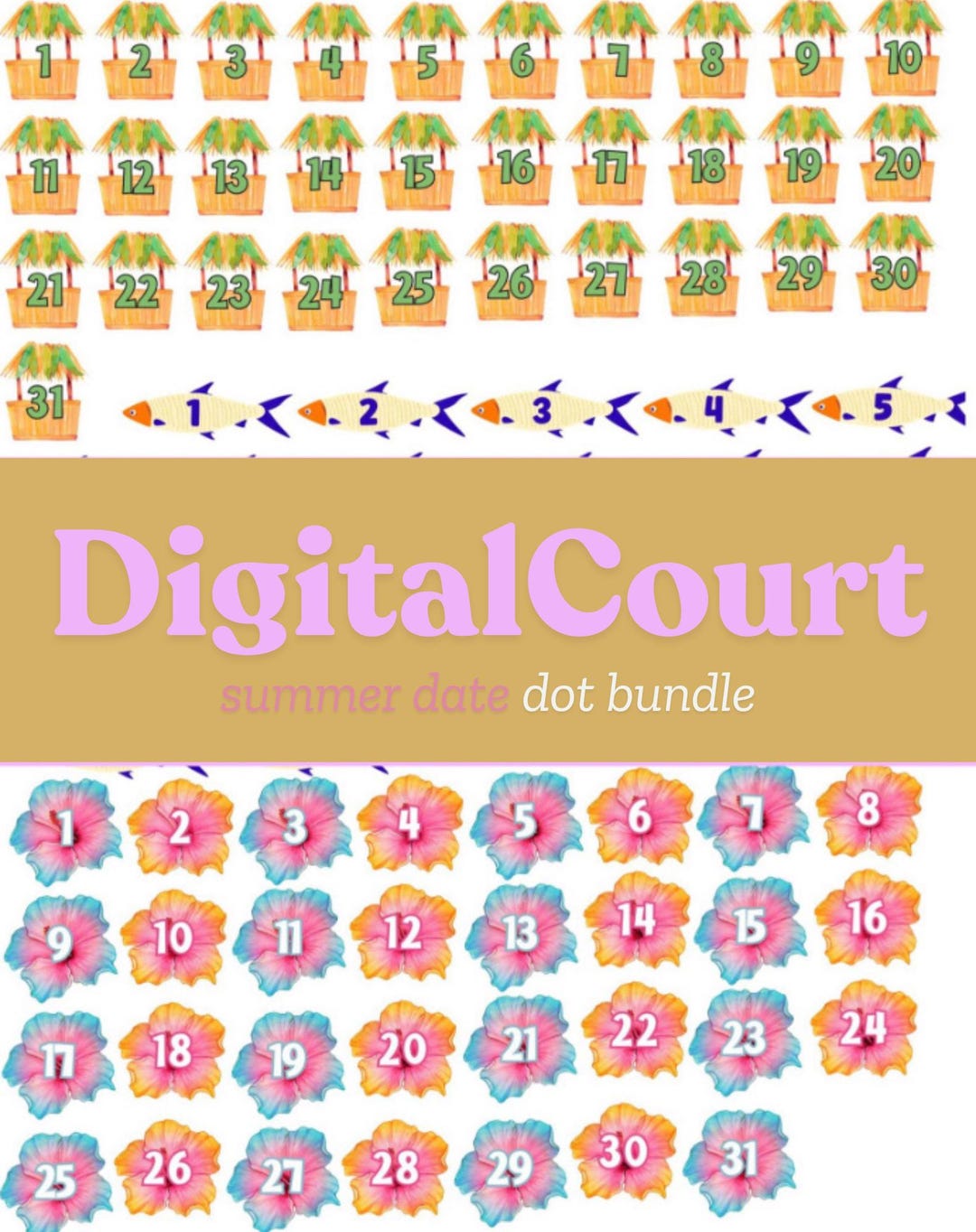 Summer Date Dot Bundle - Etsy