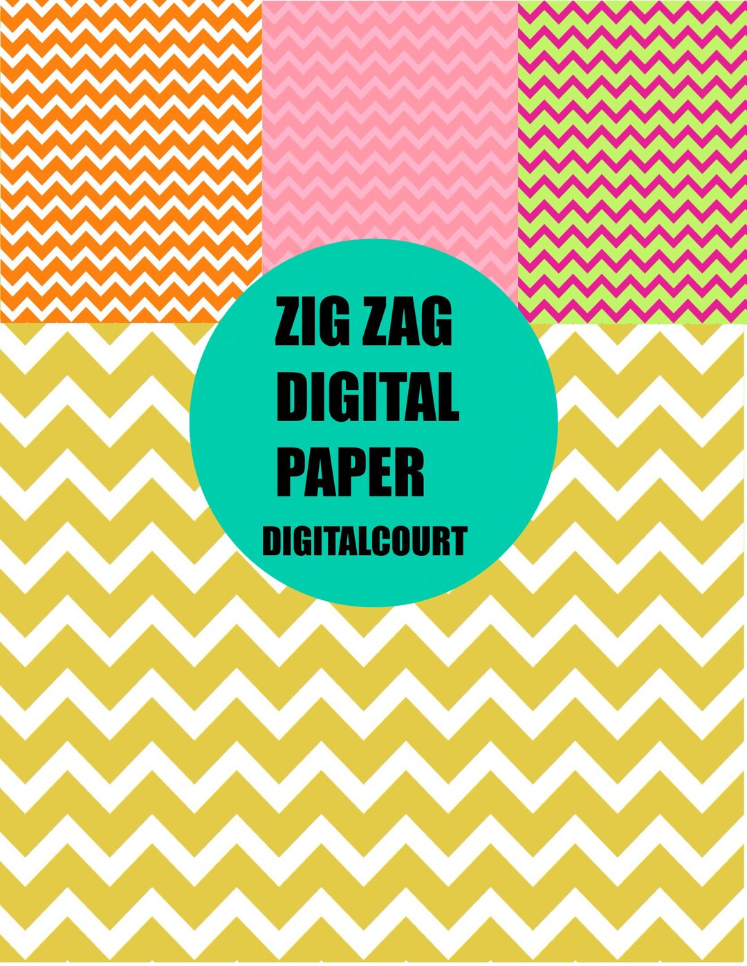 Zig Zag Digital Paper - Etsy