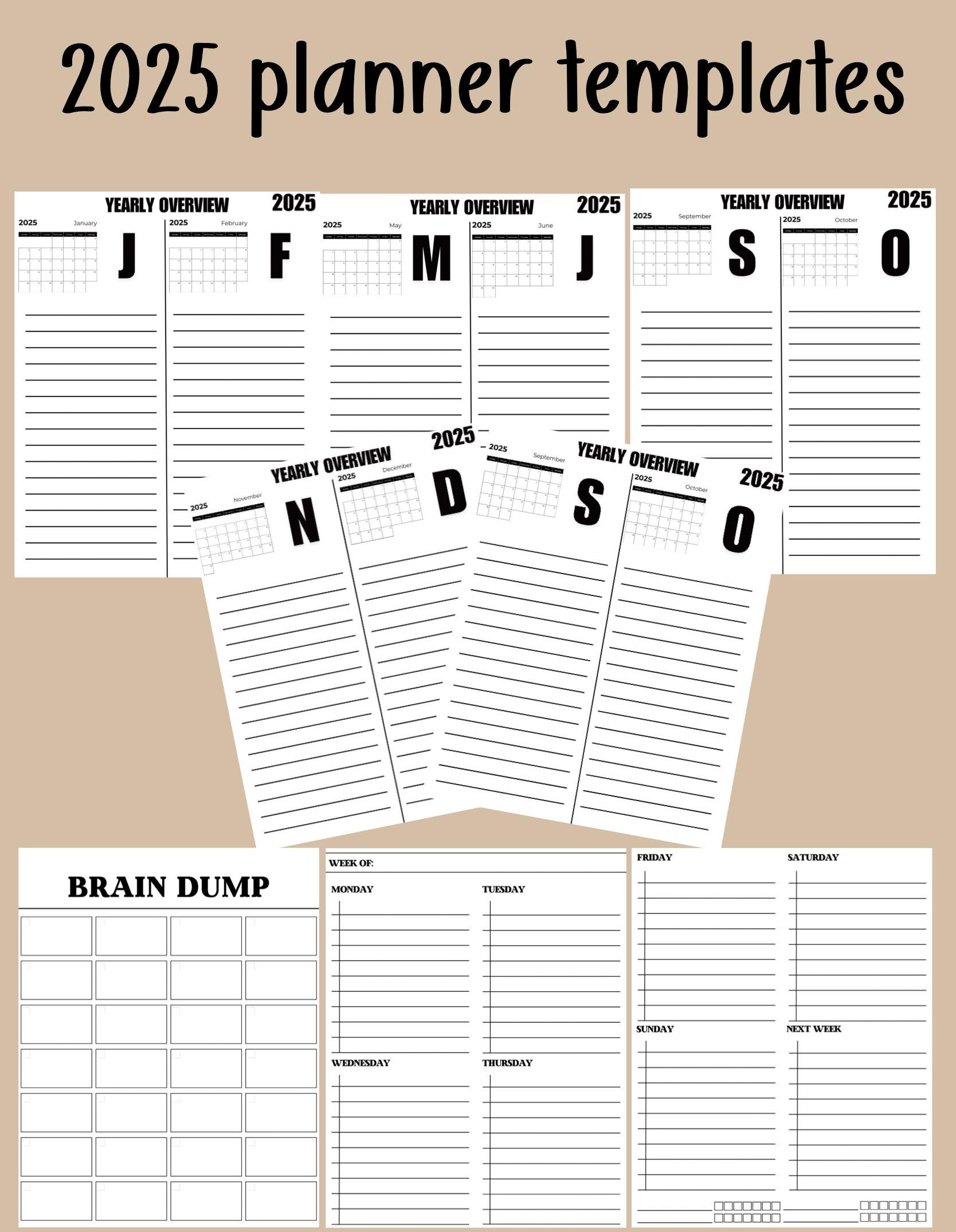 2025 Planner Templates - Etsy
