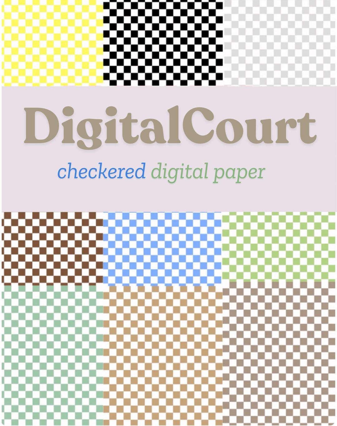 Checkered Digital Paper - Etsy