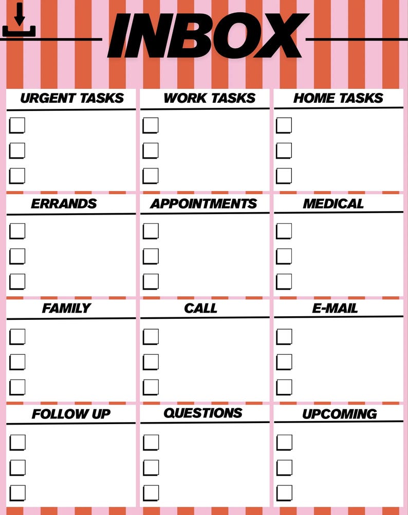 Inbox Planning - Etsy