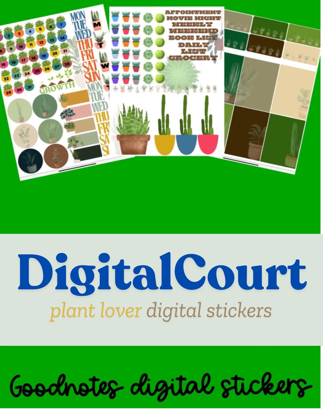 Plant Lovers: Digital Stickers - Etsy