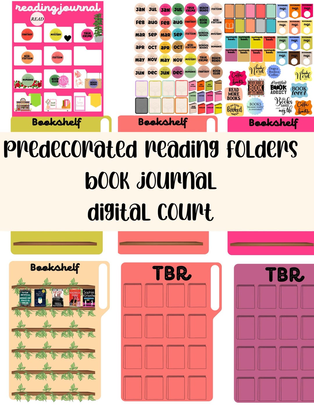 Predecorated Reading Folders - Etsy