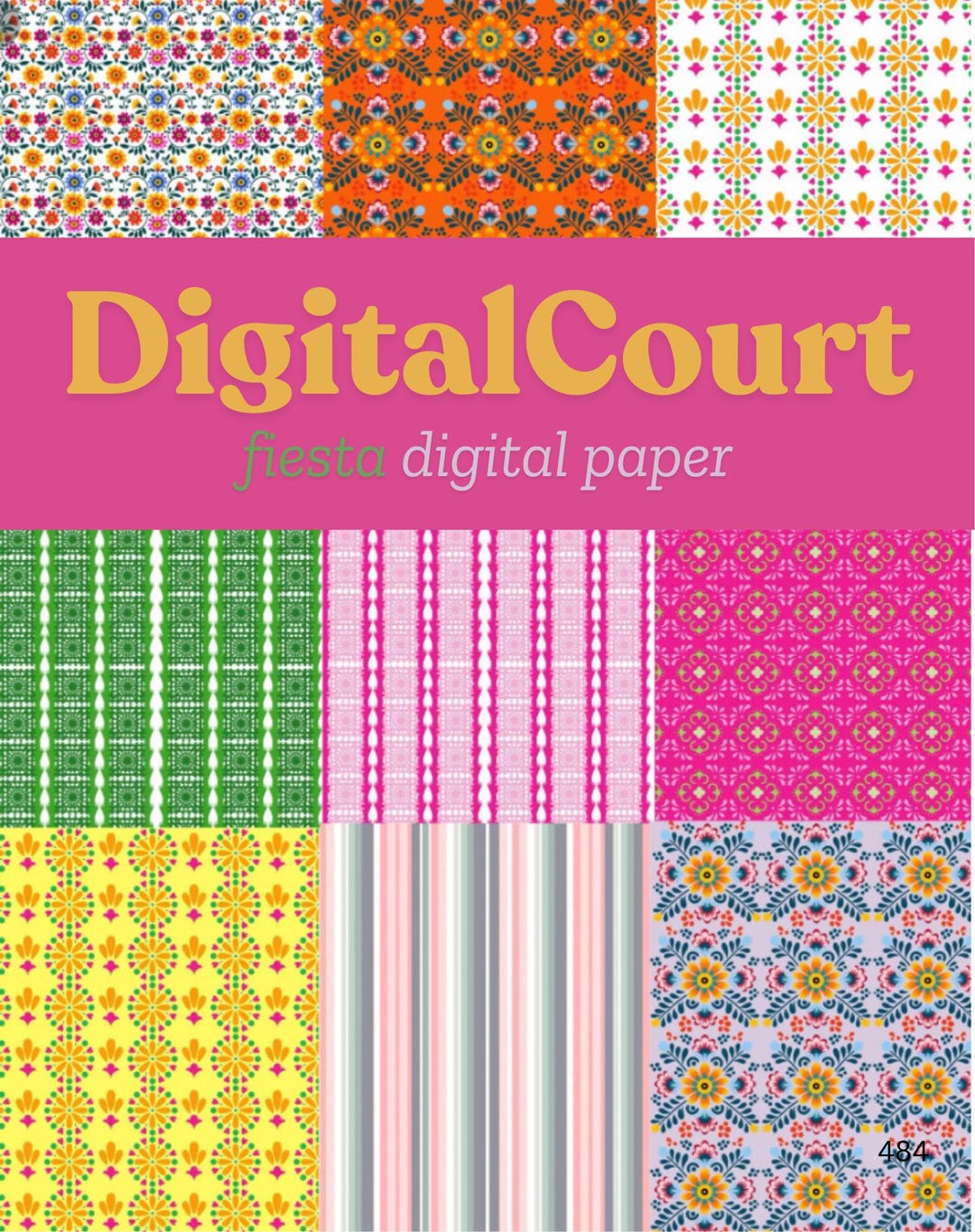 Fiesta Digital Paper - Etsy