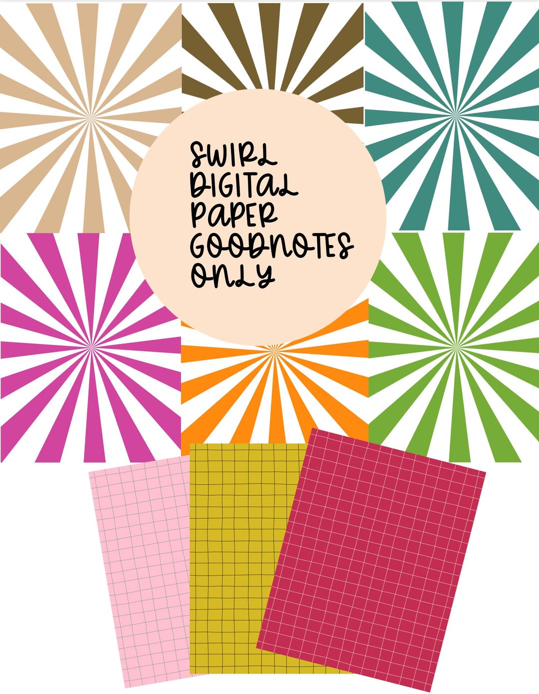 Swirl Digital Paper - Etsy