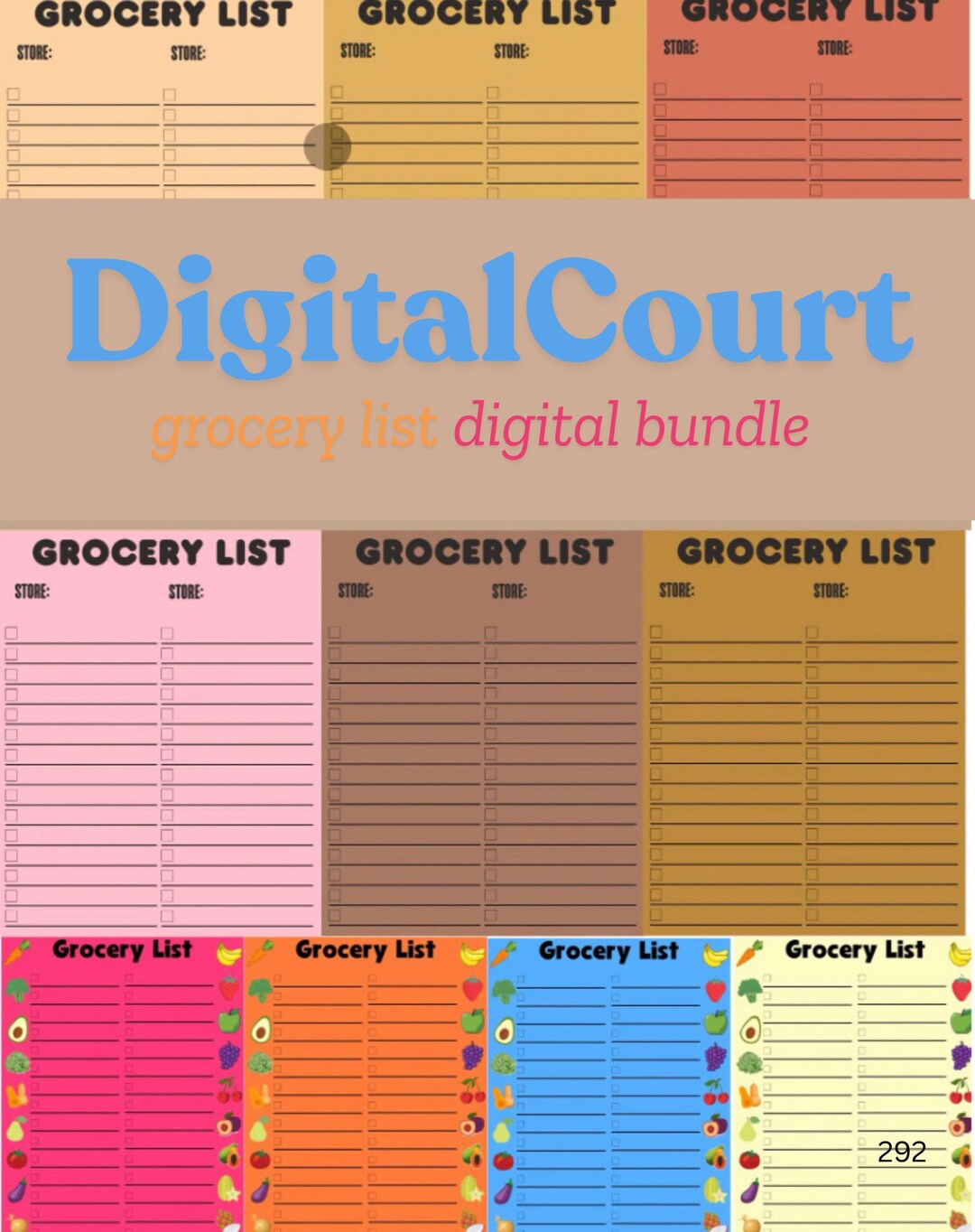 The Grocery List Bundle - Etsy