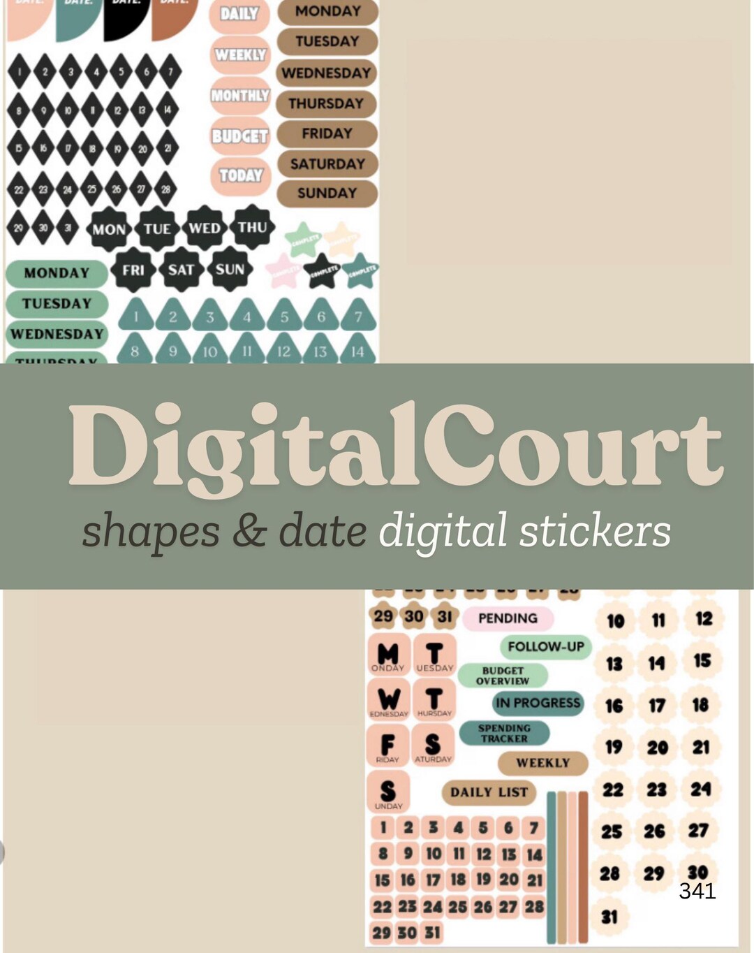 Shapes and Dates - Etsy