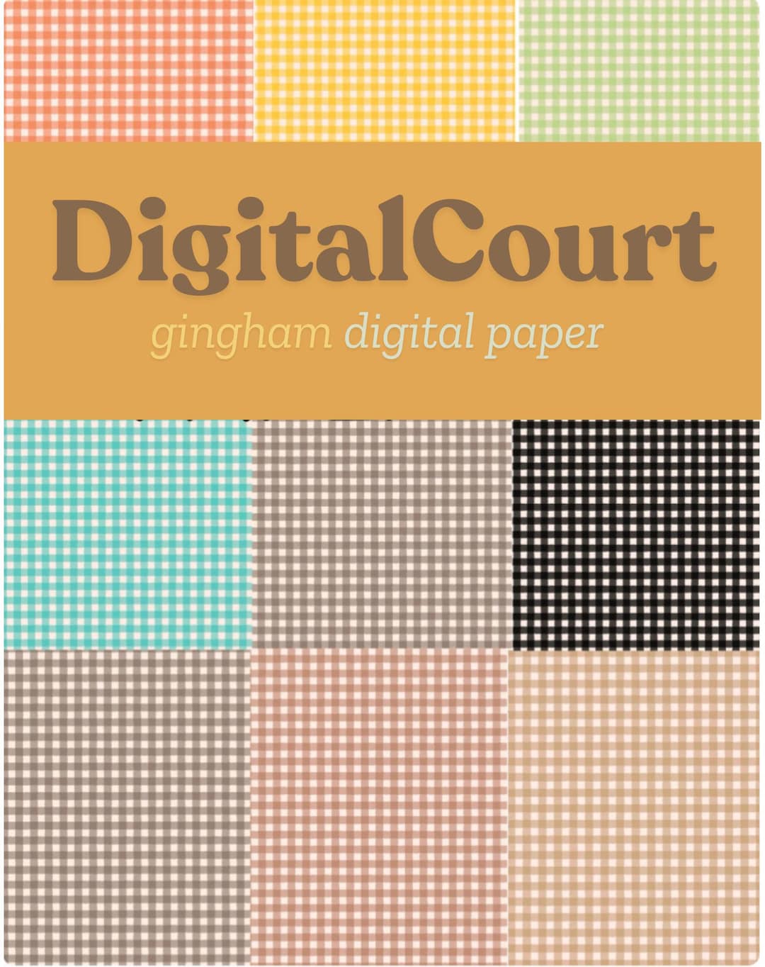 Gingham Digital Paper - Etsy