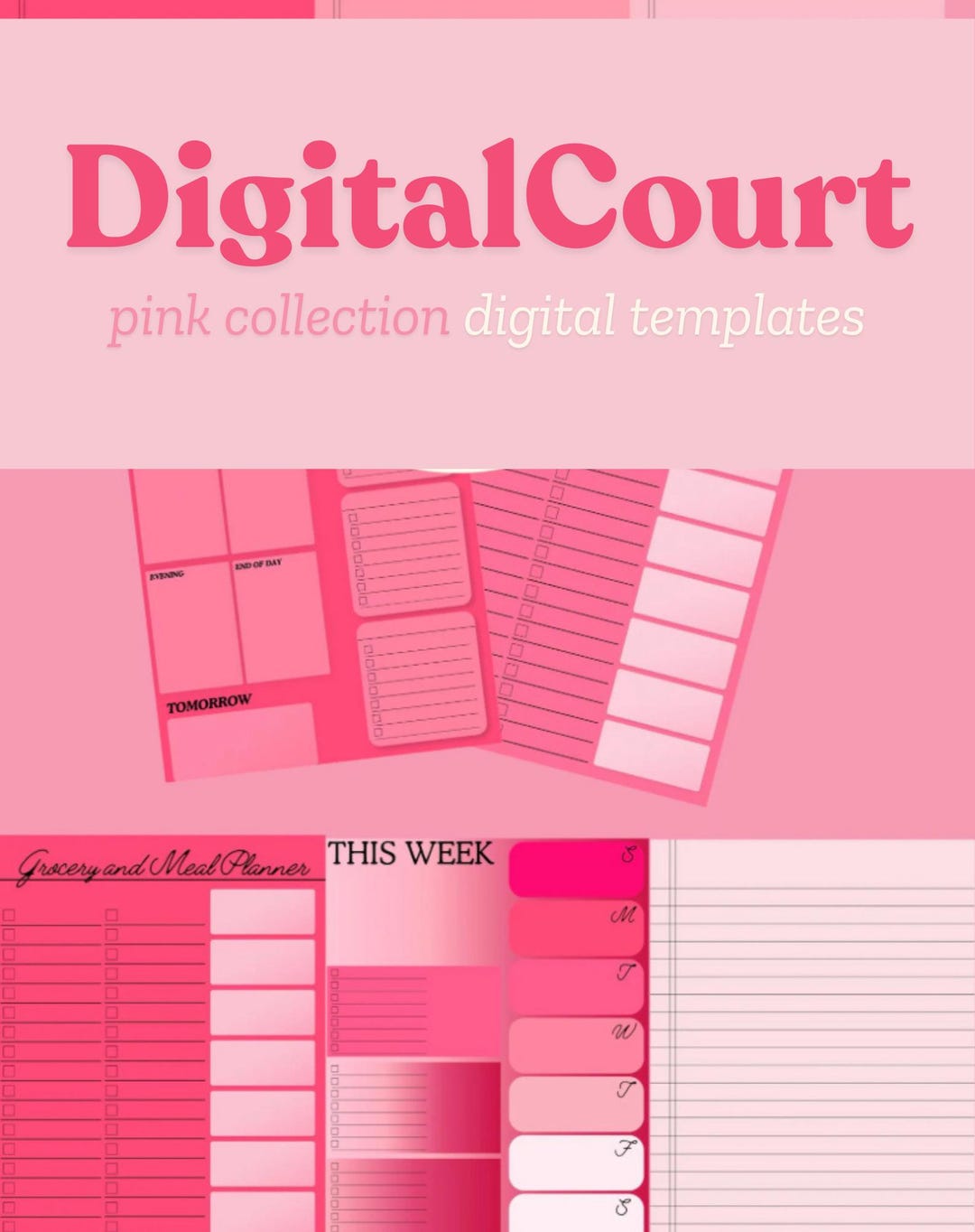 The Pink Collection: Templates - Etsy