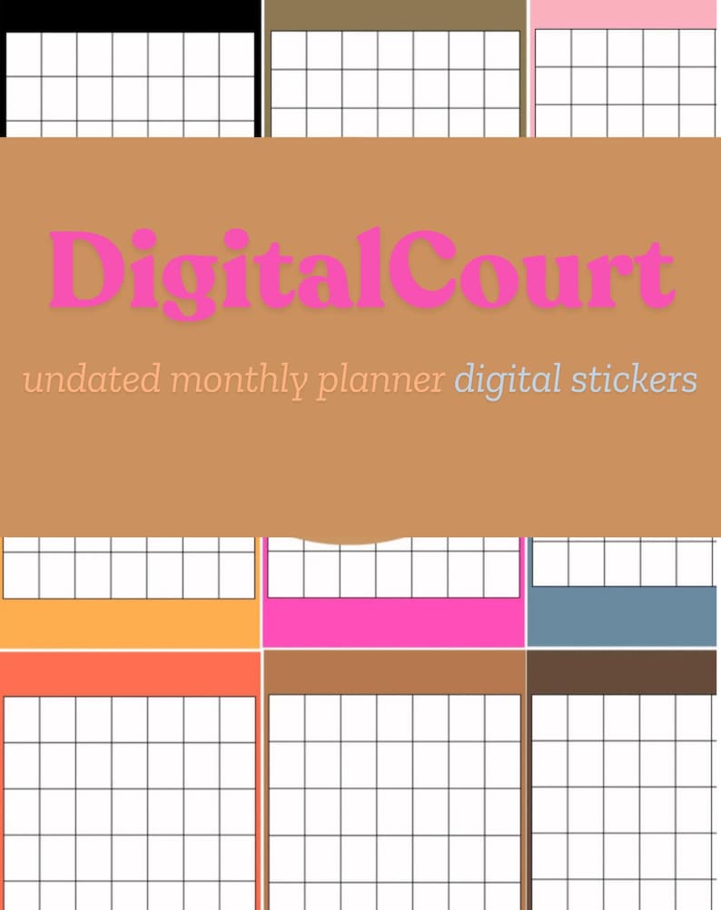 Undated Monthly Planner Templates - Etsy