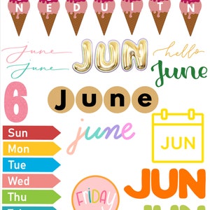 12 Month Labels & Days - Etsy