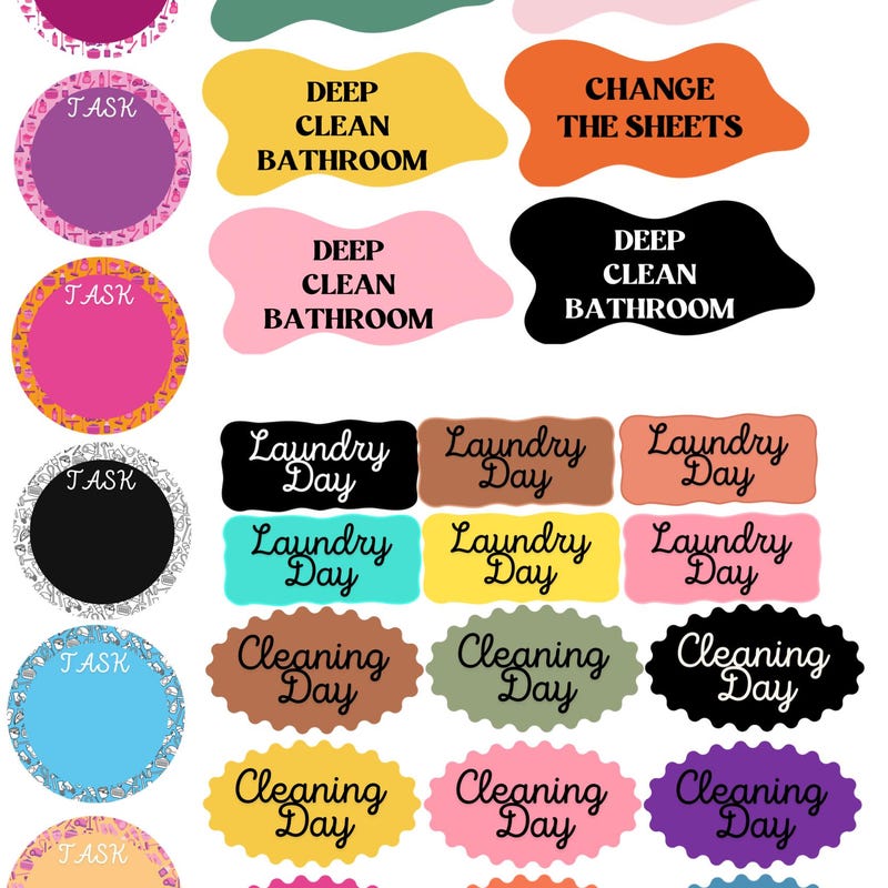 Cleaning Planner Stickers - Etsy