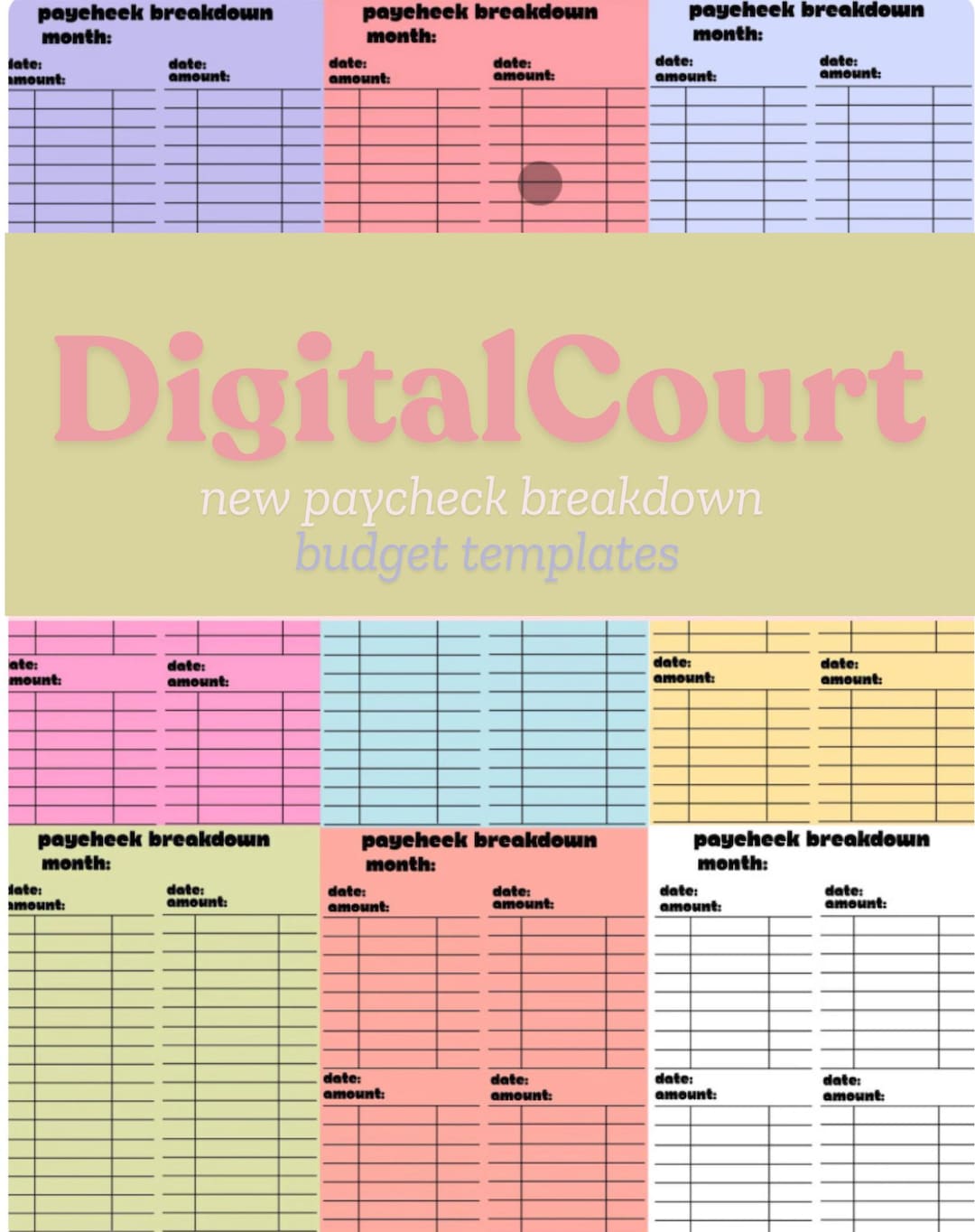 NEW Paycheck Breakdown - Etsy