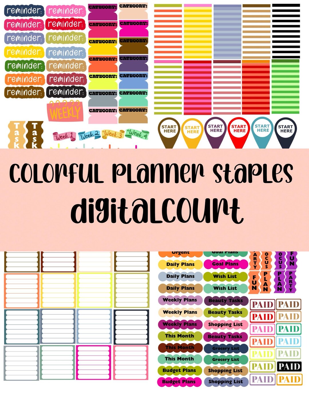 Funky Planner Labels - Etsy