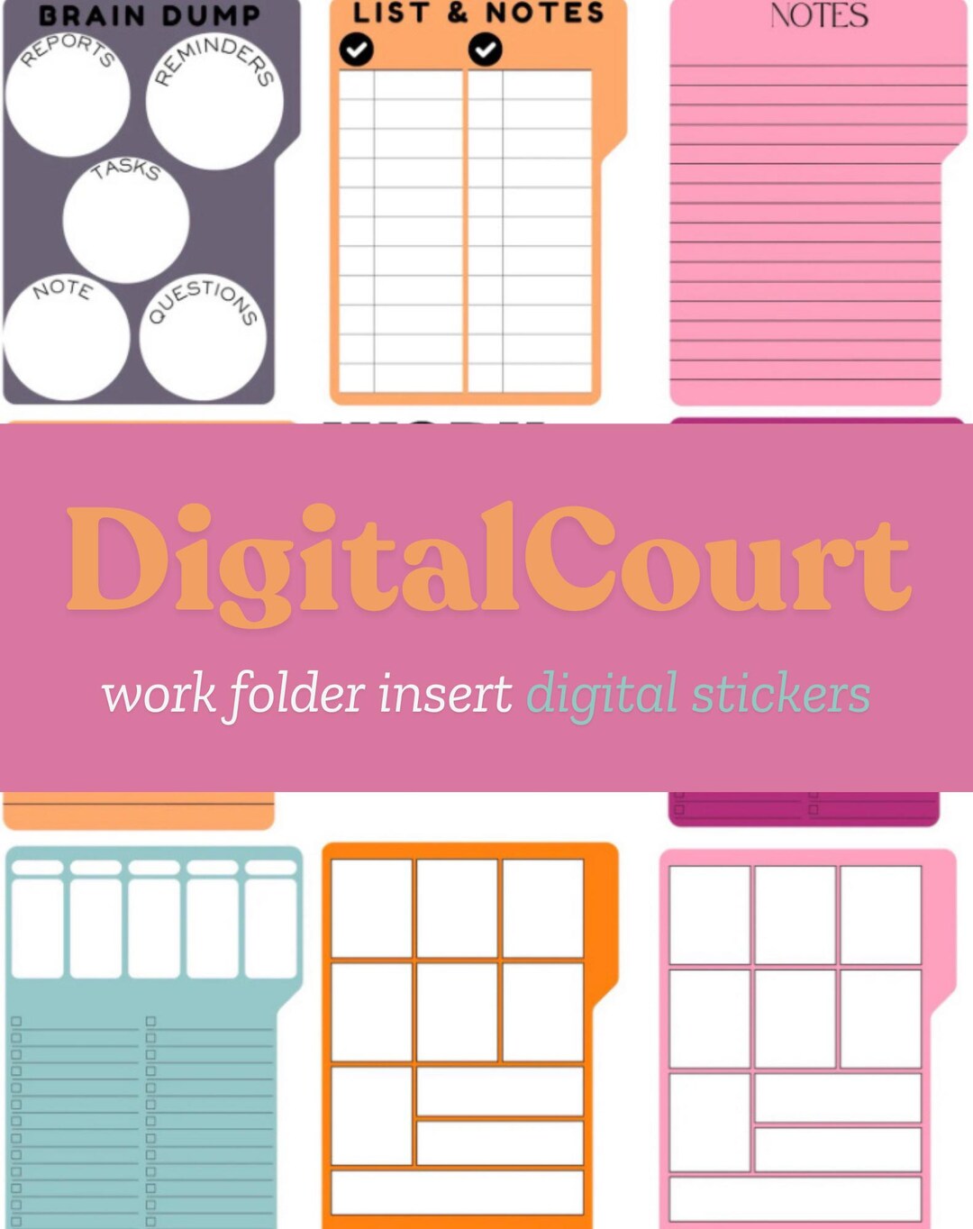 Work Folder Inserts - Etsy