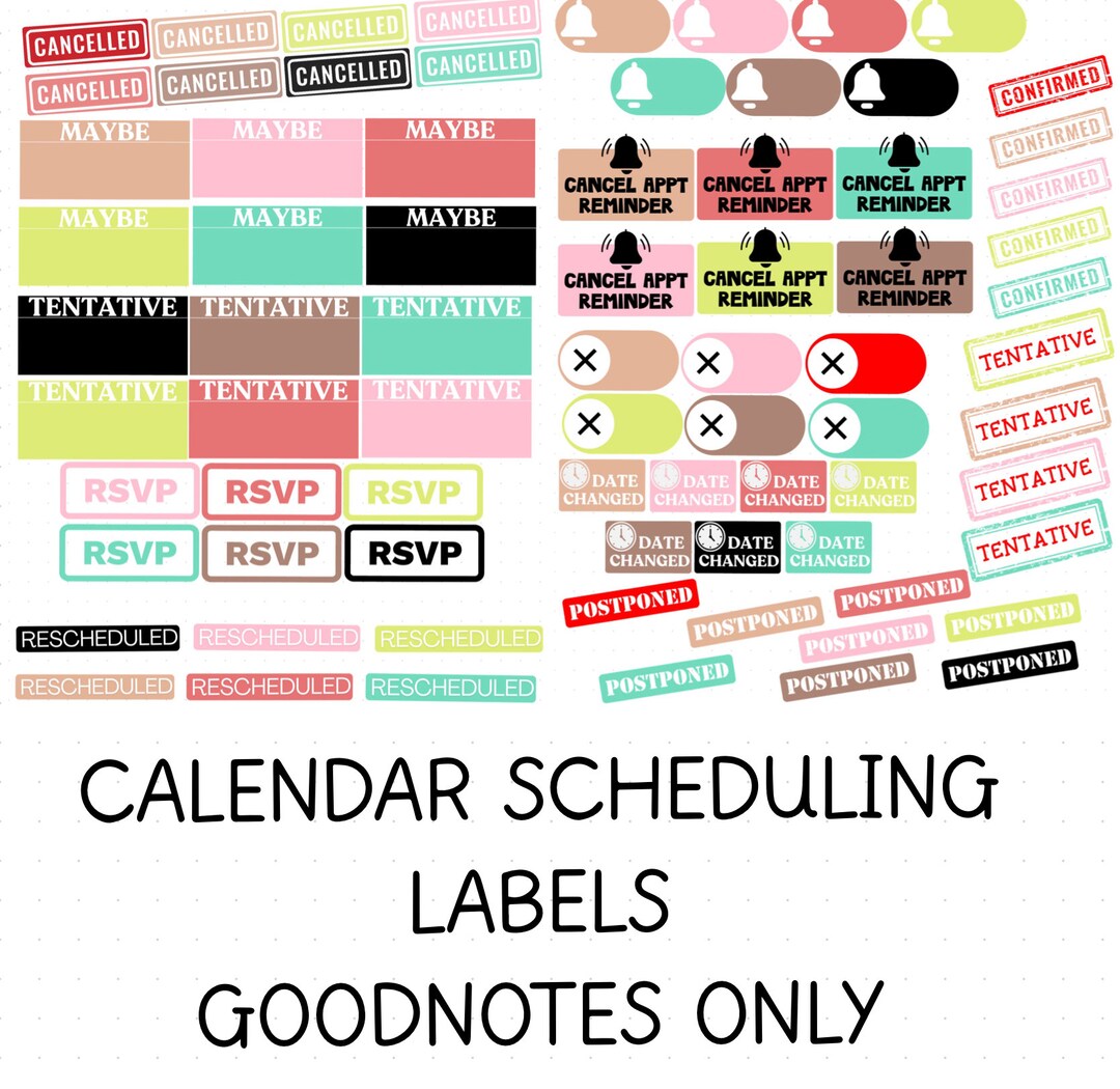 Scheduling Labels - Etsy