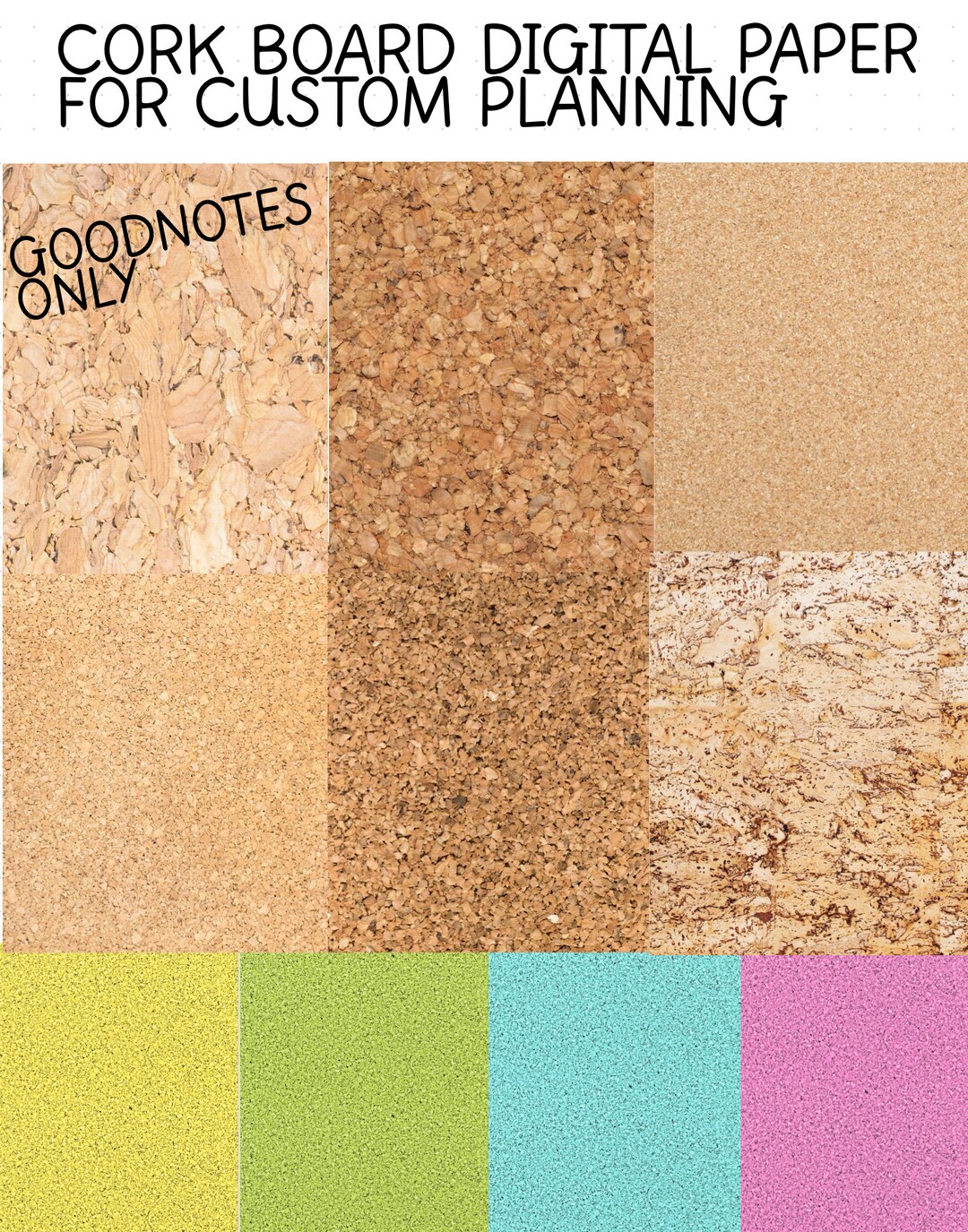 Cork Board Digital Paper - Etsy