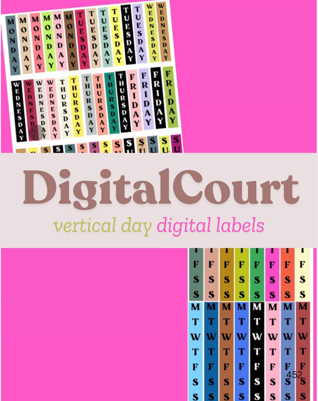 Vertical Day Labels - Etsy