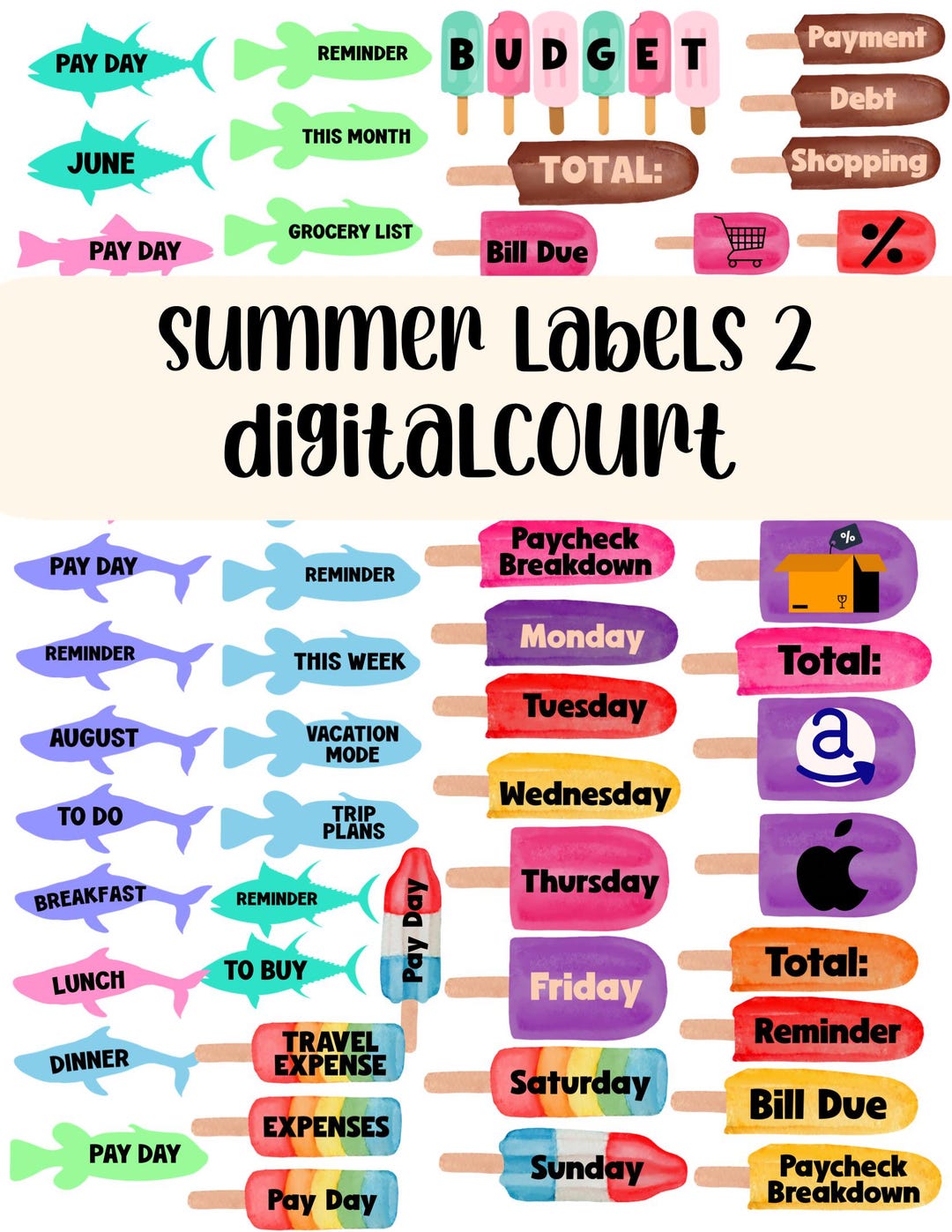 Summer Labels 2 - Etsy