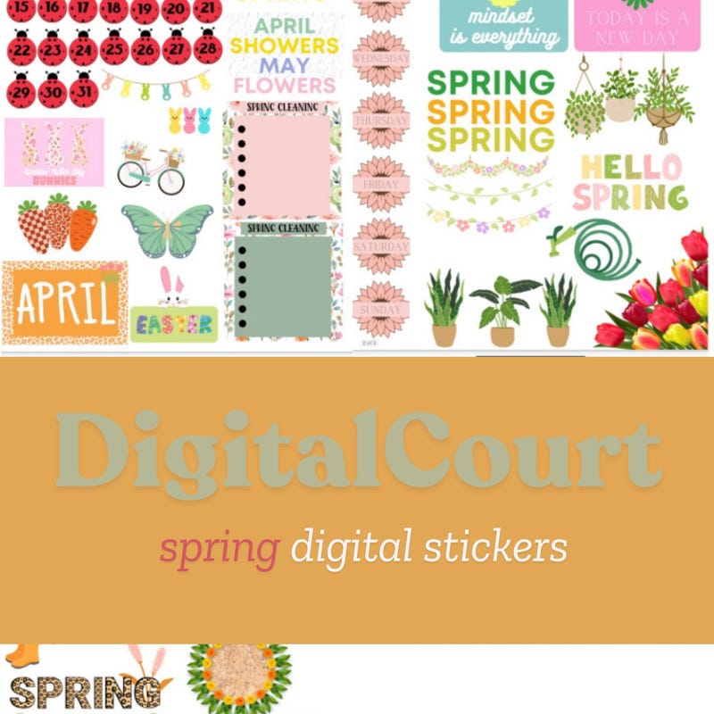 Spring Stickers - Etsy