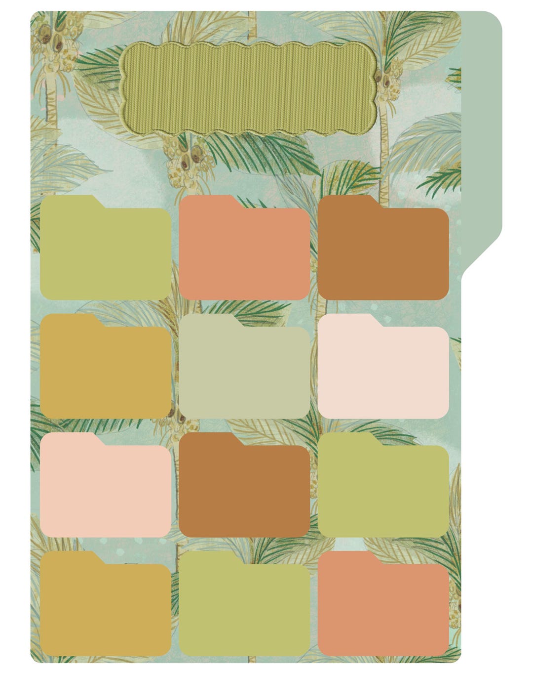 Green Beach Folders - Etsy