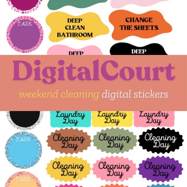Cleaning Planner Stickers - Etsy