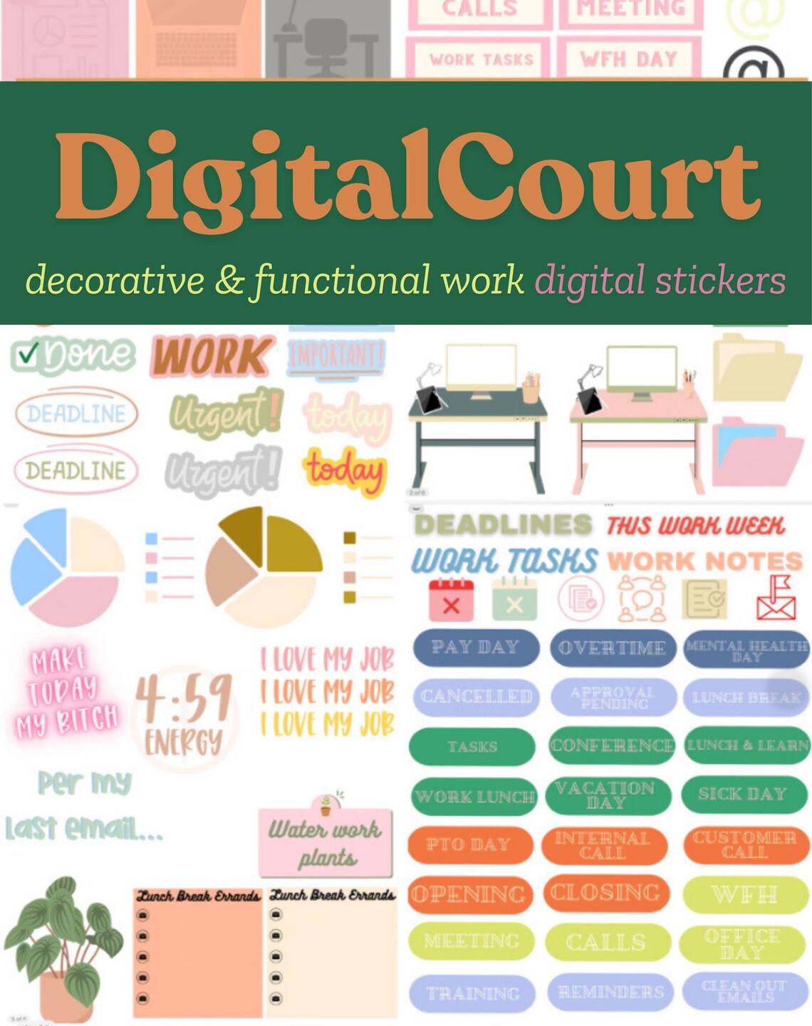 Work Sticker’s: Decorative & Functional - Etsy