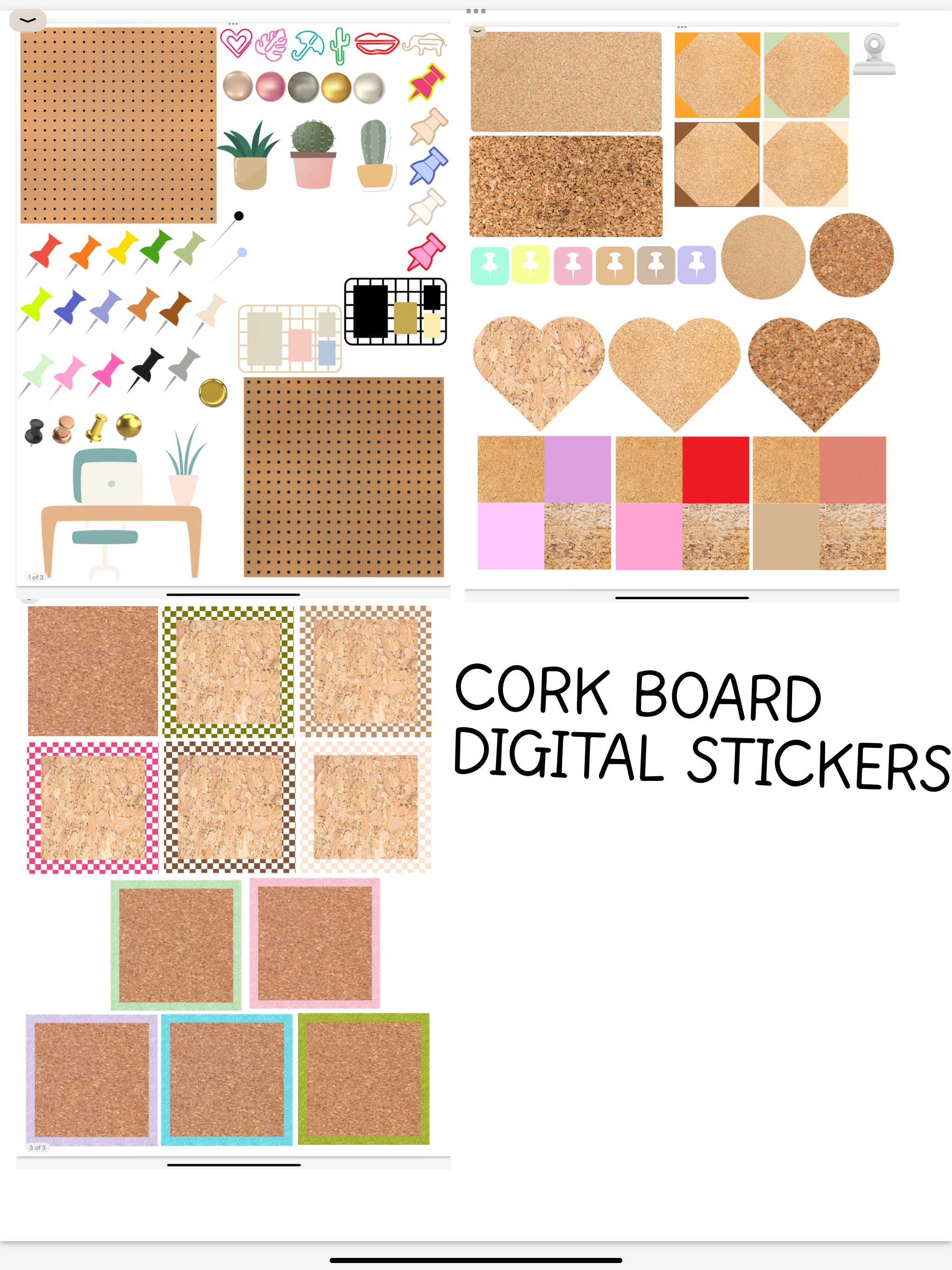 CORK Board Stickers - Etsy