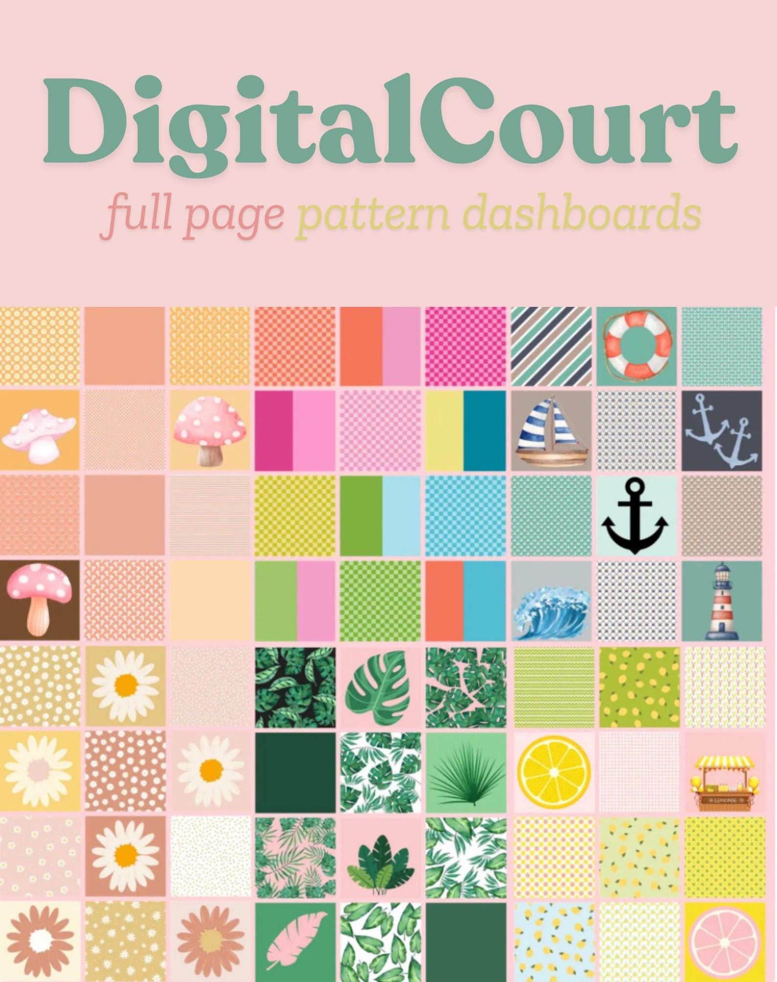 Full Page Pattern Dashboard - Etsy