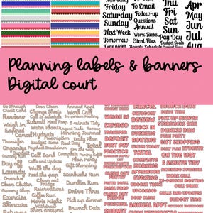 Planning Labels & Banners - Etsy