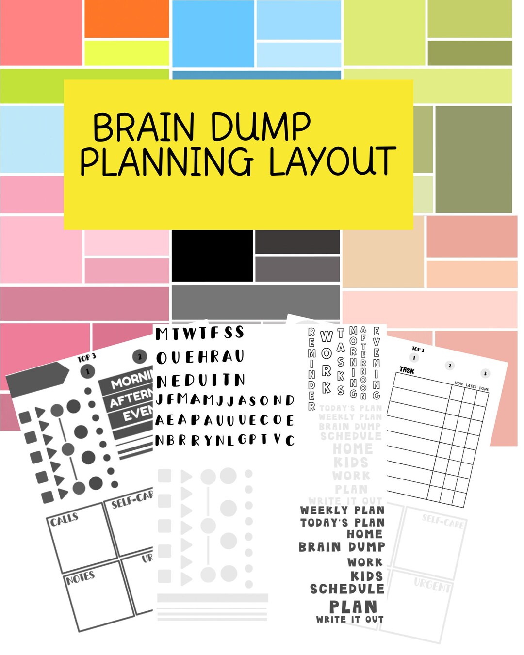 The Brain Dump Layout - Etsy
