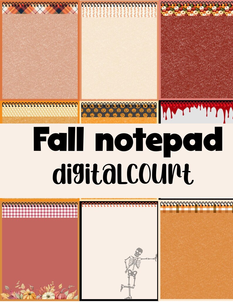 The Fall Notepad - Etsy