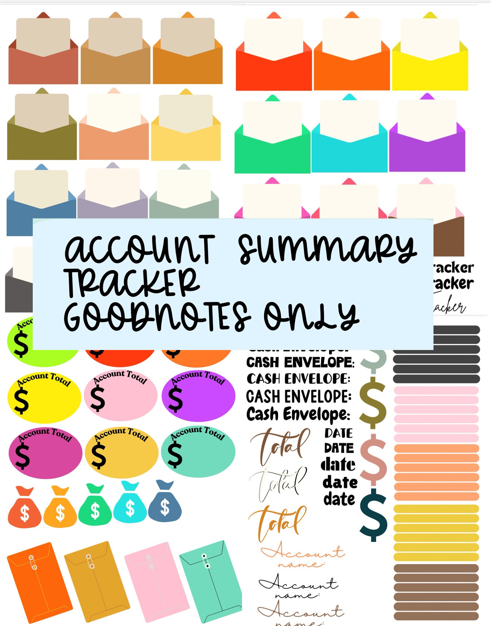 Account Summary Budget Envelopes - Etsy