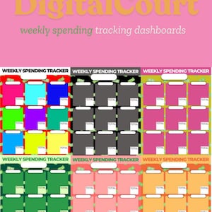 Weekly Spending Tracker Dashboard - Etsy