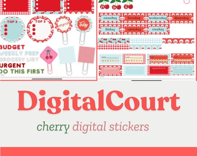 Cherry Stickers - Etsy