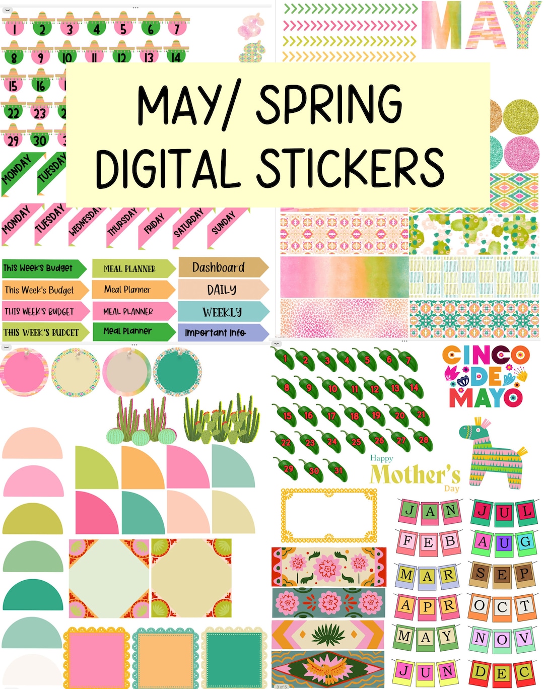 May Stickers - Etsy