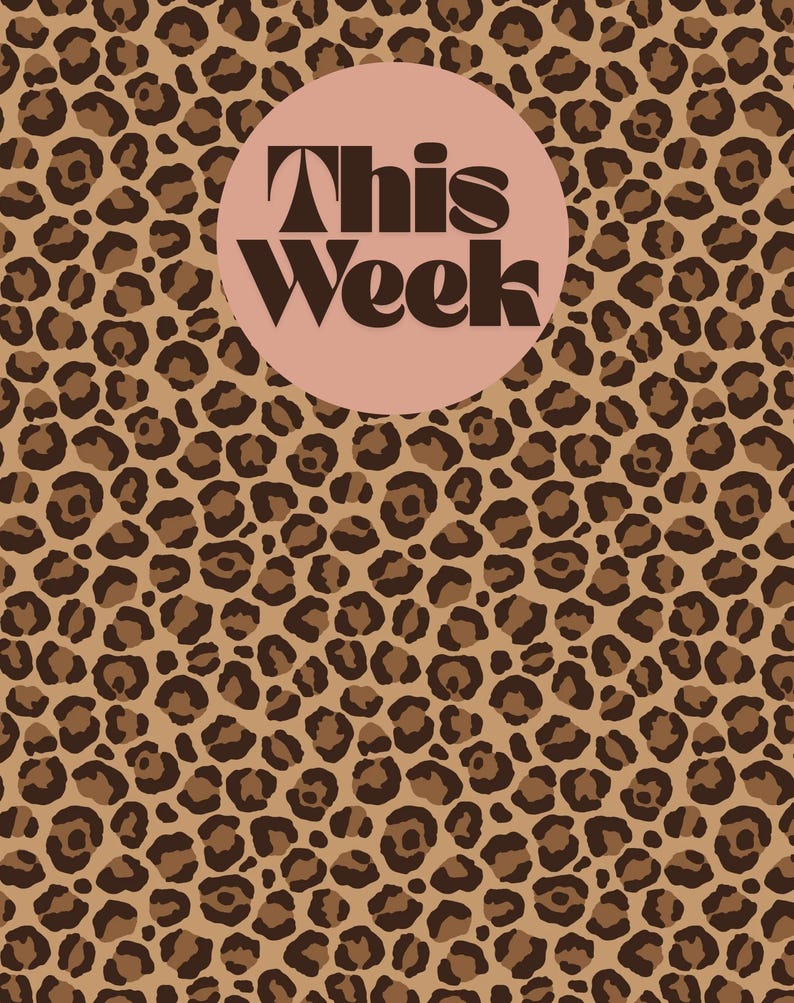 Leopard Weekly List - Etsy