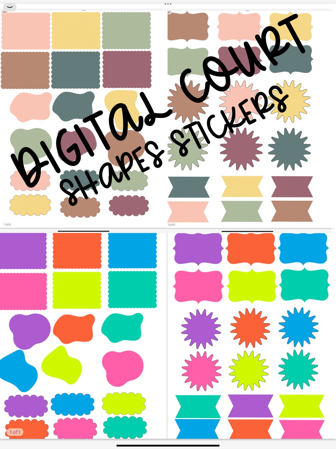 SHAPES Stickers Custom and More - Etsy