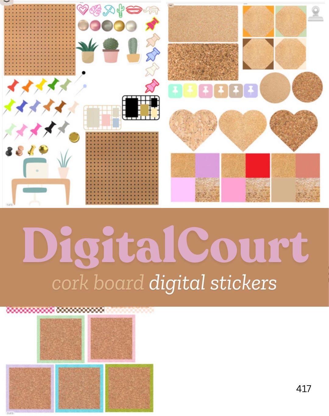 CORK Board Stickers - Etsy