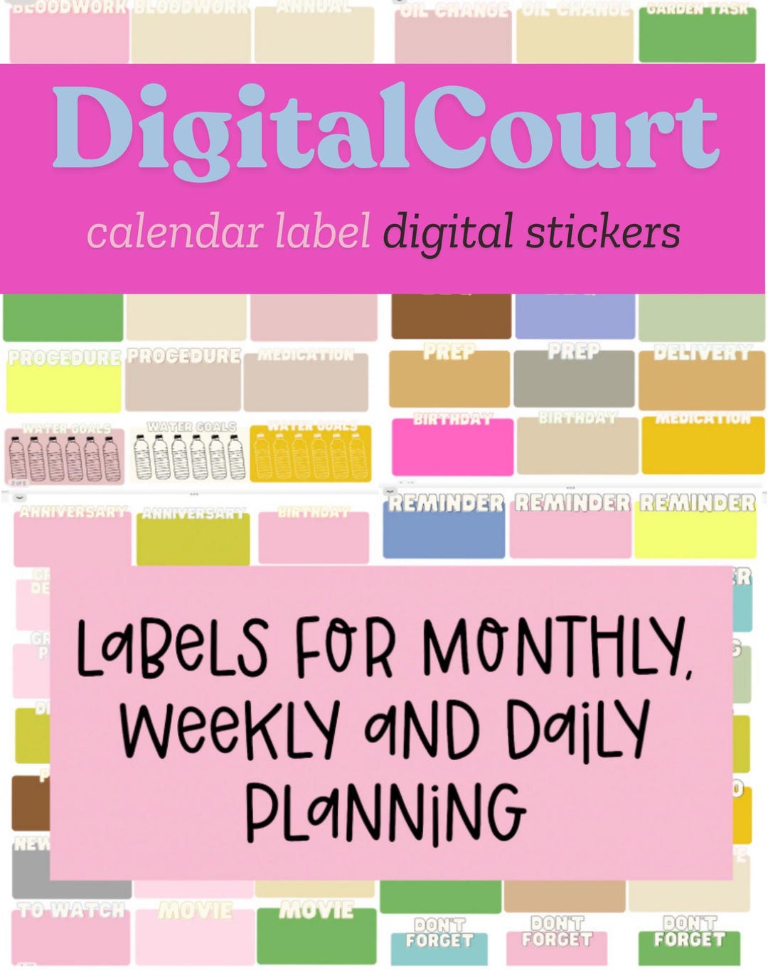 Calendar Labels - Etsy