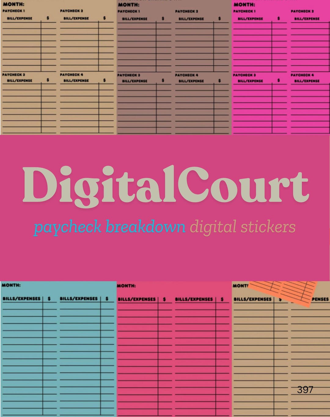 Biweekly & Weekly Paycheck Breakdown - Etsy