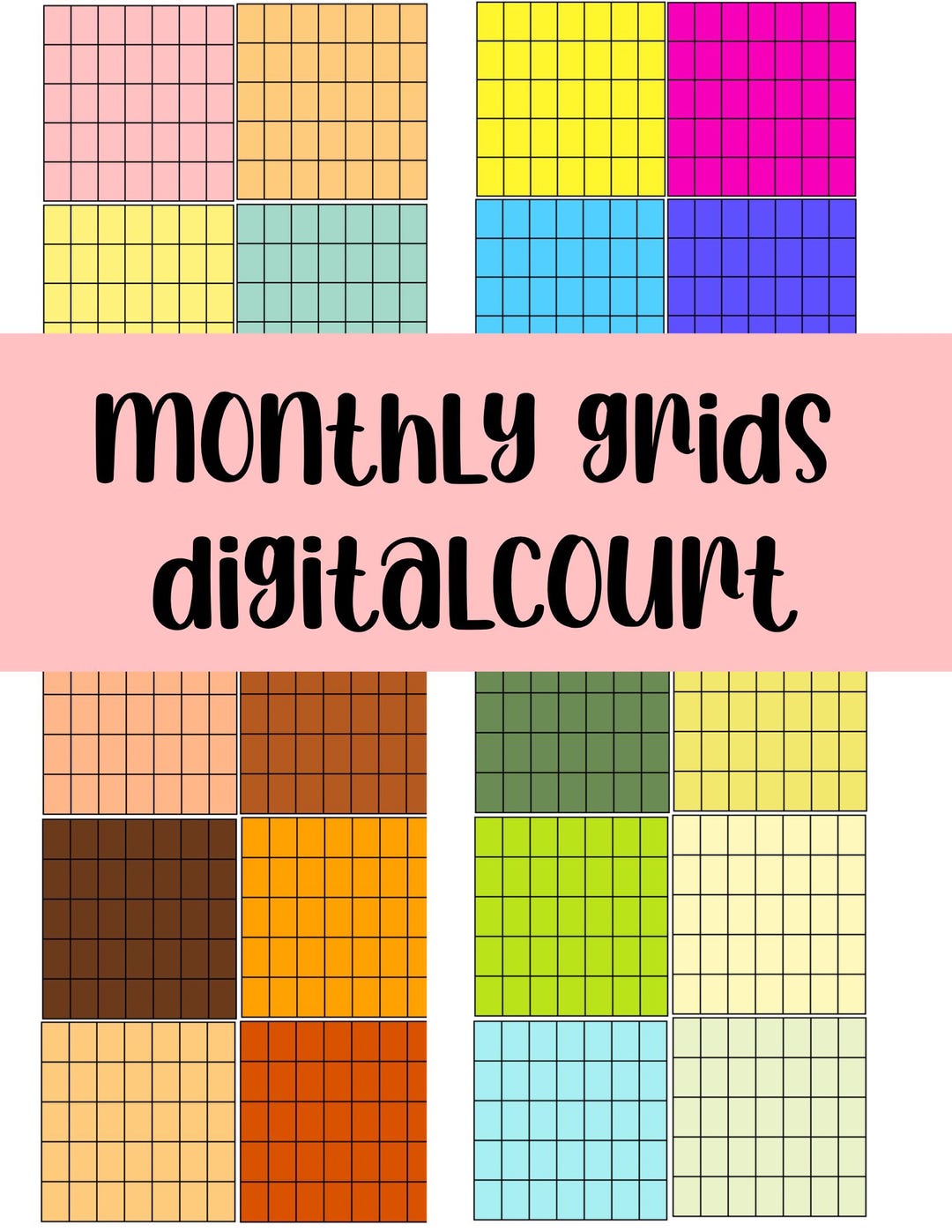 Huge Monthly Grid Bundle - Etsy