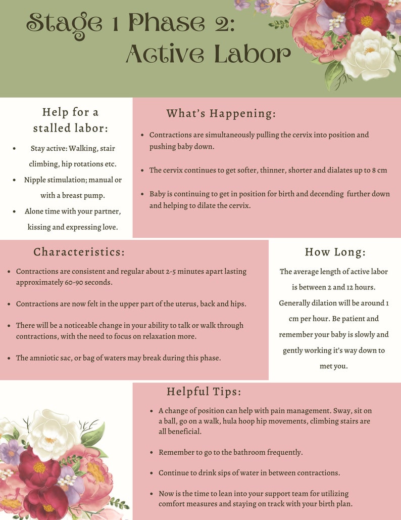 Birth Plan Template: Hospital or Home Birth (canva & PDF) - Etsy