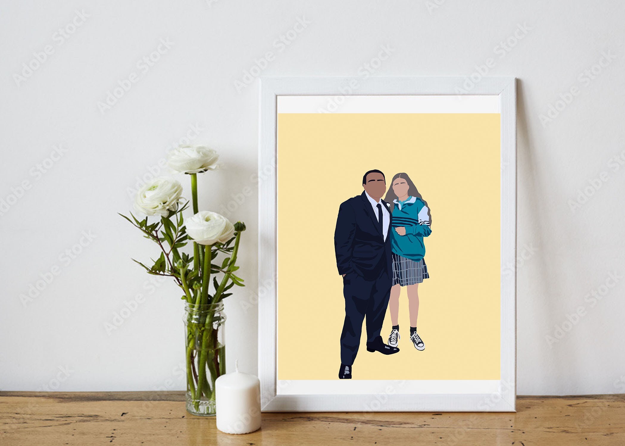 Personalised Digital Faceless Portraits, Made to Order - Etsy
